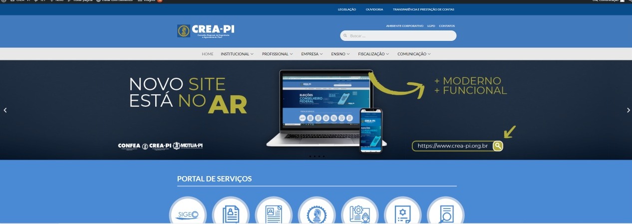Crea-PI lança novo site institucional – CREA – PI